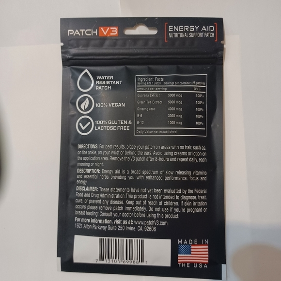 Other | Dermal Energy Patch 28 Day Supply | Poshmark